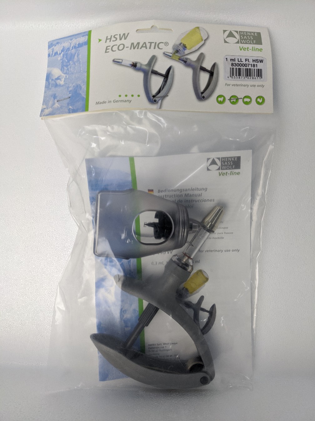 Vaccine Gun – HSW Eco-Matic 1ml – Bottle Attachment – ProSwine